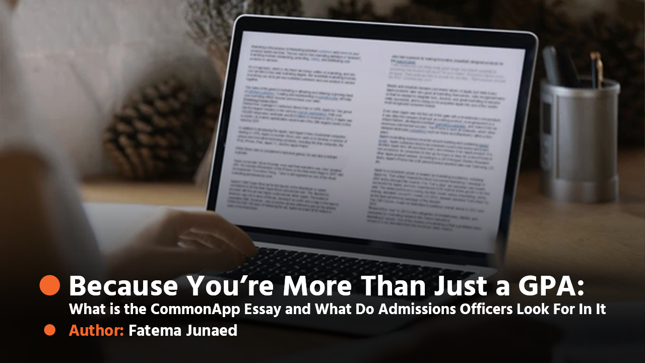 Because You’re More Than Just a GPA: What is the CommonApp Essay and What Do Admissions Officers ...
